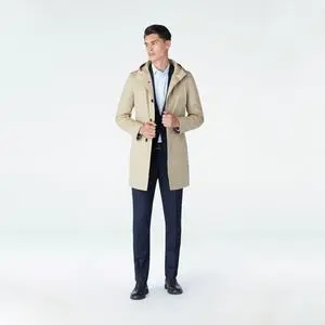 INDOCHINO Highcliffe Khaki Hooded Mac Coat - Brown