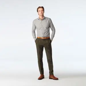 INDOCHINO Prescot Herringbone Pants - Olive