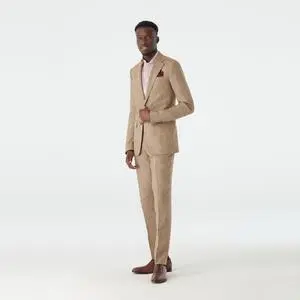 INDOCHINO Barnsley Basketweave Windowpane Blazer - Brown