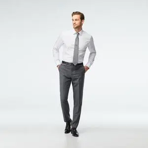 INDOCHINO Highbridge Herringbone Charcoal Pants - Gray