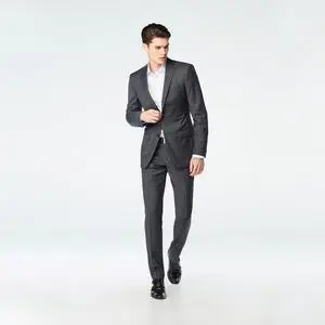 INDOCHINO Hemsworth Prince Of Wales Charcoal Suit - Gray