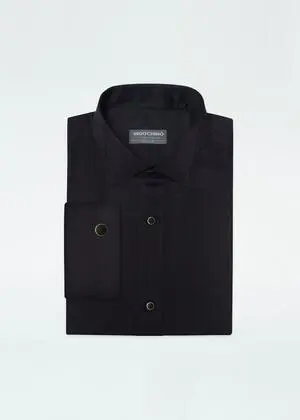 INDOCHINO Helston Plain-front Tuxedo Shirt - Black