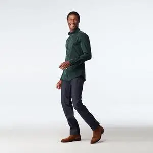INDOCHINO Fairwood Corduroy Casual Shirt - Olive