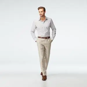 INDOCHINO Sailsbury Linen Cream Pants - Brown