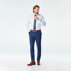 INDOCHINO Harrogate Glen Check Navy Pants - Blue