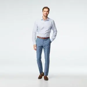 INDOCHINO Stockport Wool Linen Light Pants - Blue