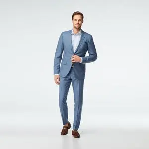 INDOCHINO Stockport Wool Linen Light Suit - Blue