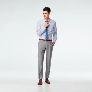 INDOCHINO Stockport Wool Linen Light Pants - Gray