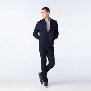 INDOCHINO Hayward Flannel Bomber Jacket - Navy