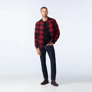 INDOCHINO Bradford Buffalo Plaid Bomber Jacket - Red