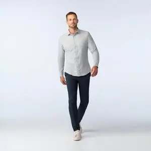INDOCHINO Glynn Brushed Melange Light Casual Shirt - Gray