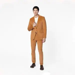 INDOCHINO Greenwich Wide Corduroy Tobacco Suit - Camel
