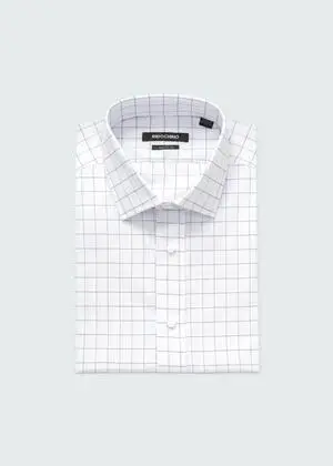 INDOCHINO Hedon Windowpane Shirt - Navy