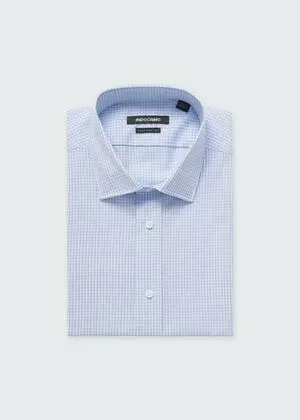INDOCHINO Helston Anti-wrinkle Gingham Shirt - Blue