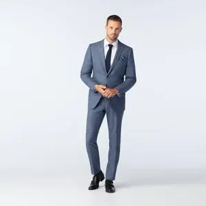 INDOCHINO Monza Royal Flannel Stone Blazer - Blue