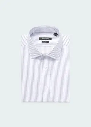 INDOCHINO Denton Stripe Navy Shirt - Blue