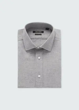 INDOCHINO Glynn Brushed Melange Light Shirt - Gray