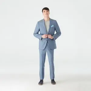 INDOCHINO Knotting Birdseye Light Suit - Blue