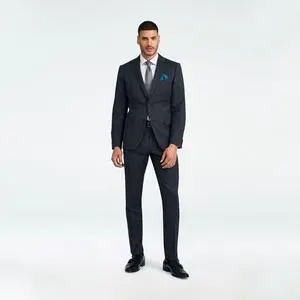 INDOCHINO Hereford Cavalry Twill Charcoal Blazer - Gray