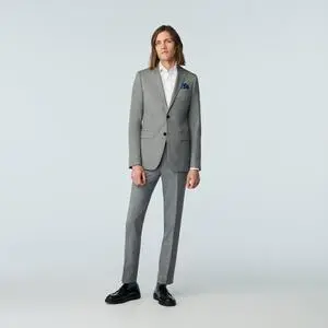 INDOCHINO Haddington Wool Silk Light Blazer - Gray