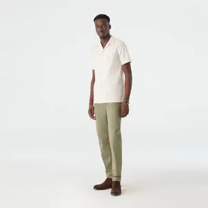 INDOCHINO Sudbury Cotton Linen Tan Camp Shirt - Khaki