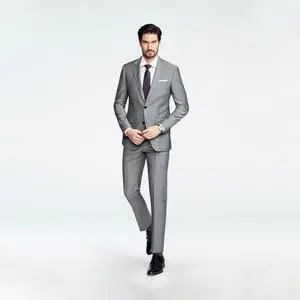 INDOCHINO Hamilton Sharkskin Light Suit - Gray