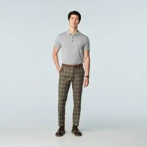 INDOCHINO Madesimo Linen Windowpane Pants - Olive