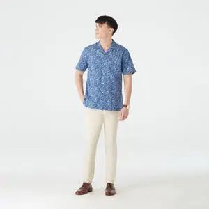 INDOCHINO Kettleby Floral Camp Shirt - Blue