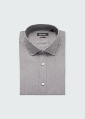 INDOCHINO Jeffery Melange Herringbone Light Shirt - Gray