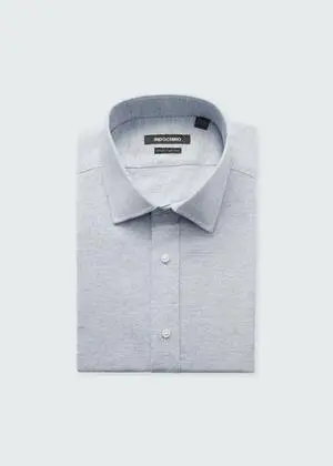 INDOCHINO Jarrod Wool Stretch Light Shirt - Gray