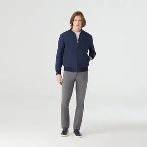 INDOCHINO Howell Wool Stretch Bomber Jacket - Navy