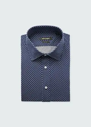 INDOCHINO Jacob Micro Floral Shirt - Navy