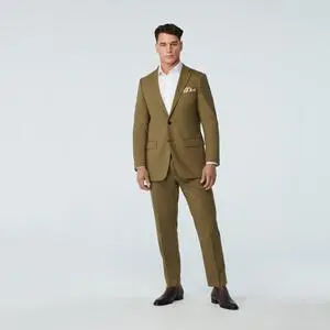 INDOCHINO Howell Wool Stretch Light Suit - Olive