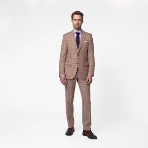 INDOCHINO Belford Houndstooth Check With Lavender Blazer - Brown