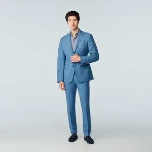 INDOCHINO Montella Wool Cotton Silk Suit - Blue