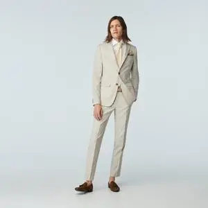 INDOCHINO Montella Wool Cotton Silk Blazer - Cream
