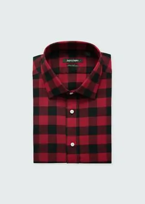 INDOCHINO Jackson Buffalo Flannel Shirt - Red