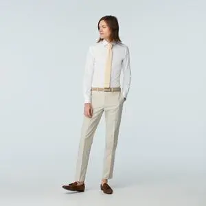 INDOCHINO Montella Wool Cotton Silk Pants - Cream