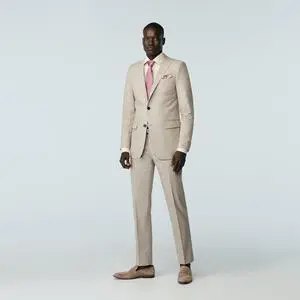 INDOCHINO Montella Wool Cotton Silk Suit - Sand