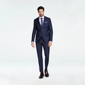 INDOCHINO Hamilton Sharkskin Navy Suit - Blue