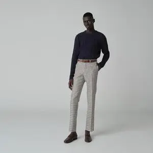 INDOCHINO Murlo Check Pants - Navy
