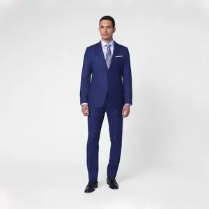 INDOCHINO Harrogate Chalk Stripe Blazer - Navy