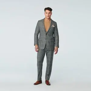 INDOCHINO Molveno Check With Brown Suit - Gray