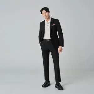 INDOCHINO Howell Wool Stretch Suit - Black