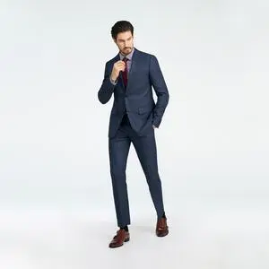 INDOCHINO Hayle Sharkskin Slate Suit - Blue