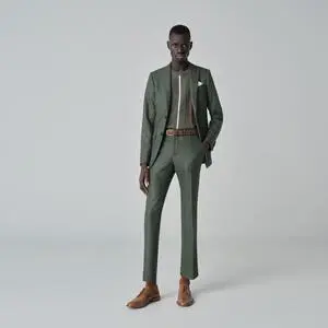 INDOCHINO Jubilee Wide Herringbone Hunter Suit - Green