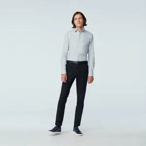 INDOCHINO Jarrod Wool Stretch Light Casual Shirt - Gray