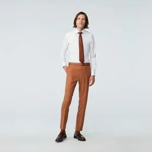 INDOCHINO Norwich Wool Stretch Rust Pants - Brown