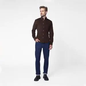 INDOCHINO Fairwood Corduroy Casual Shirt - Brown