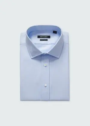 INDOCHINO Hyde Herringbone Shirt - Blue